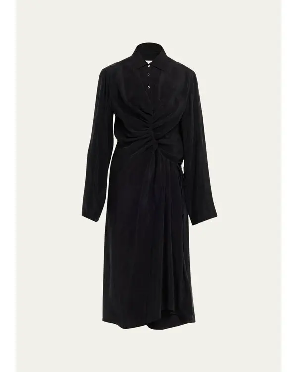 MAISON MARGIELA Draped Long-sleeve Shirtdress