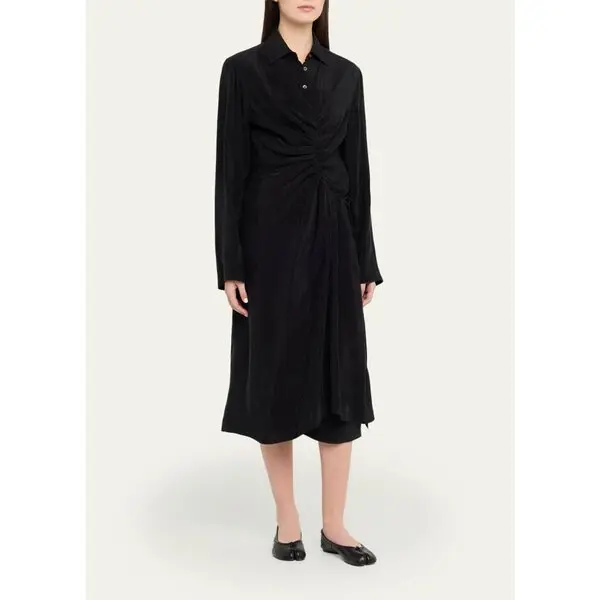 MAISON MARGIELA Draped Long-sleeve Shirtdress