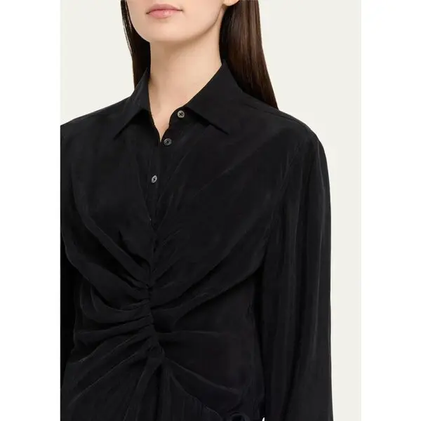 MAISON MARGIELA Draped Long-sleeve Shirtdress