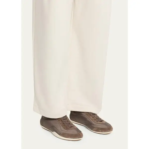 Brunello Cucinelli Nylon Suede Sneakers - Tan