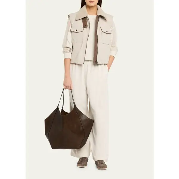 Brunello Cucinelli Nylon Suede Sneakers - Tan