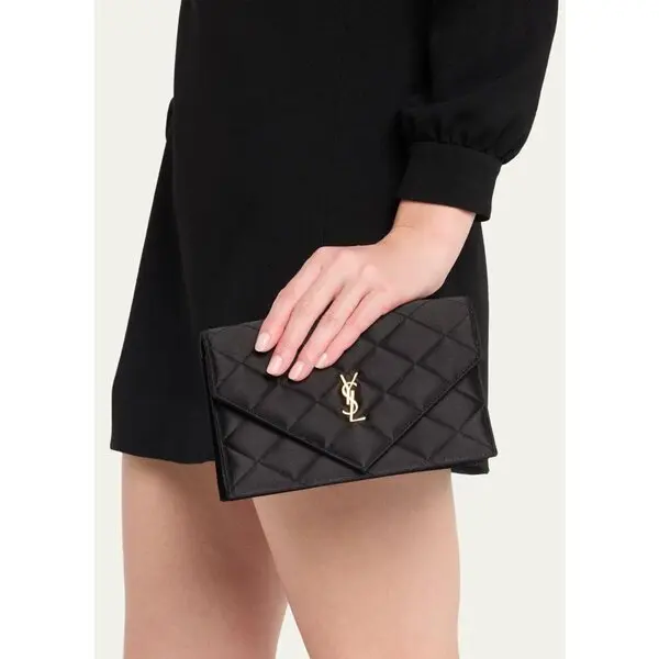 Saint Laurent Small Quilted Wallet On Chain