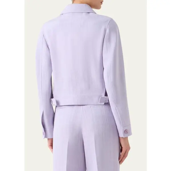 Akris Melange Twill Peer Short Jacket