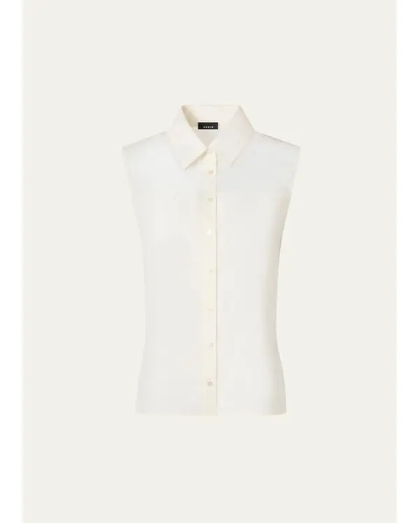 Akris Cotton Voile Button-down Fitted Shirt