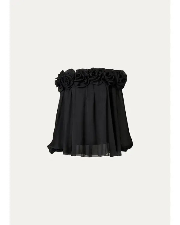 Carolina Herrera Rosette Off-the-shoulder Blouse