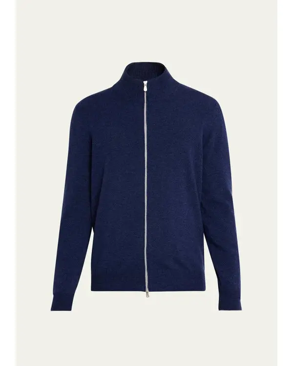 Brunello Cucinelli Cotton And Cashmere Full-zip Sweater