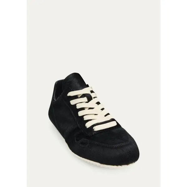 Rick Owens Minimal Suede Low-top Sneakers - Black