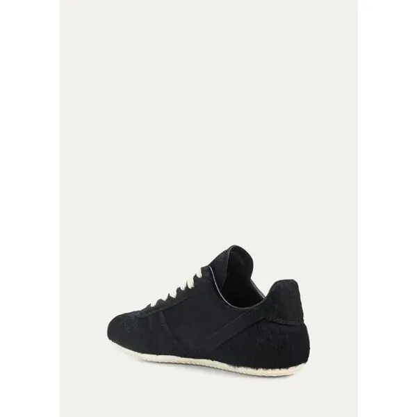 Rick Owens Minimal Suede Low-top Sneakers - Black