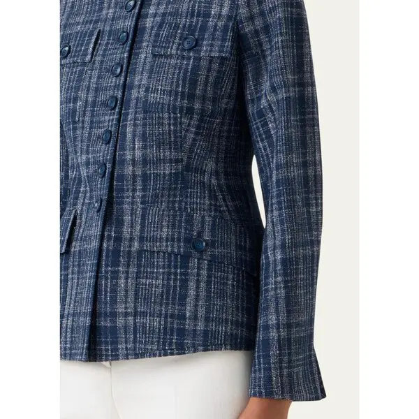 Akris Delia Buttoned Tweed Jacket