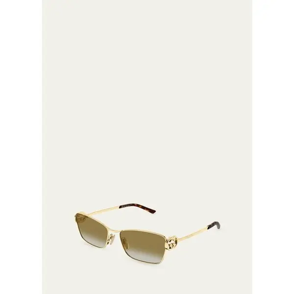 Gucci Interlocking G 58mm Rectangular Sunglasses