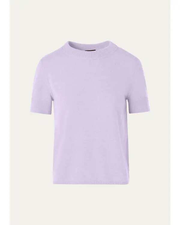 Akris Cashmere Knit Short-sleeve Sweater