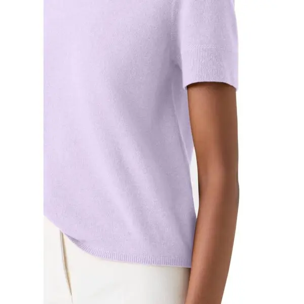 Akris Cashmere Knit Short-sleeve Sweater
