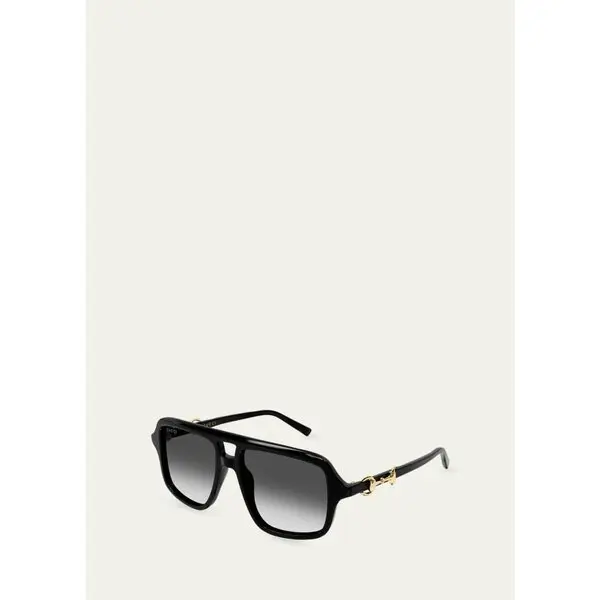 Gucci 55mm Oversized Navigator Sunglasses