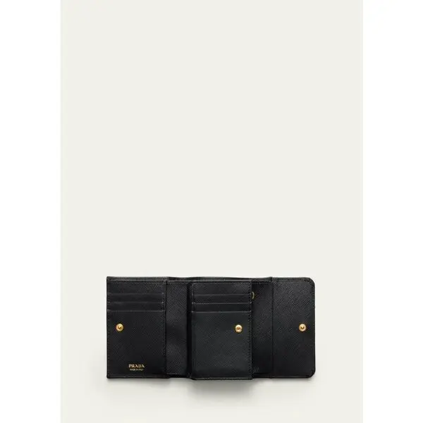 Prada Small Saffiano Leather Trifold Wallet