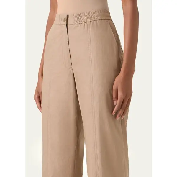 Akris Cotton Gabardine Straight Leg Fritz Pants