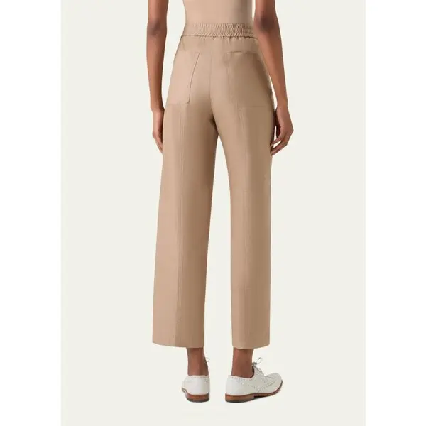 Akris Cotton Gabardine Straight Leg Fritz Pants