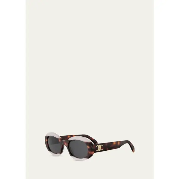 Celine Triomphe 01 Oval Acetate Sunglasses