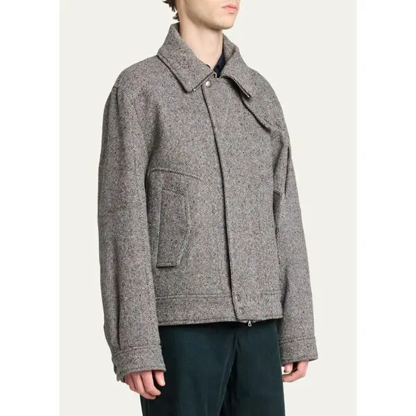 Dries Van Noten Tweed Wool Full-zip Jacket
