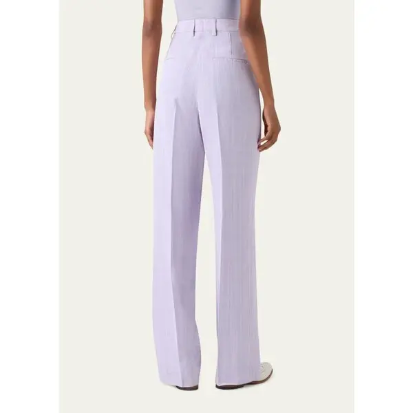 Akris Melange Twill Straight Leg Forest Pants