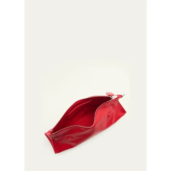 Alexander McQueen Manta Sculptural Smooth Leather Clutch Bag