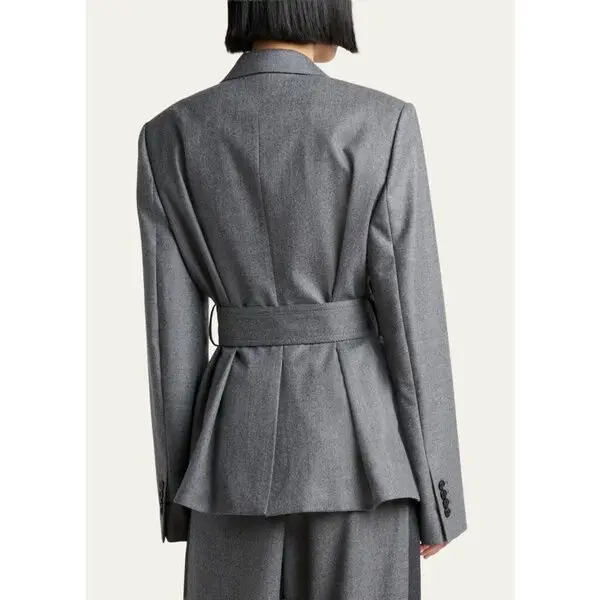 LANVIN Belted Wool Flannel Jacket