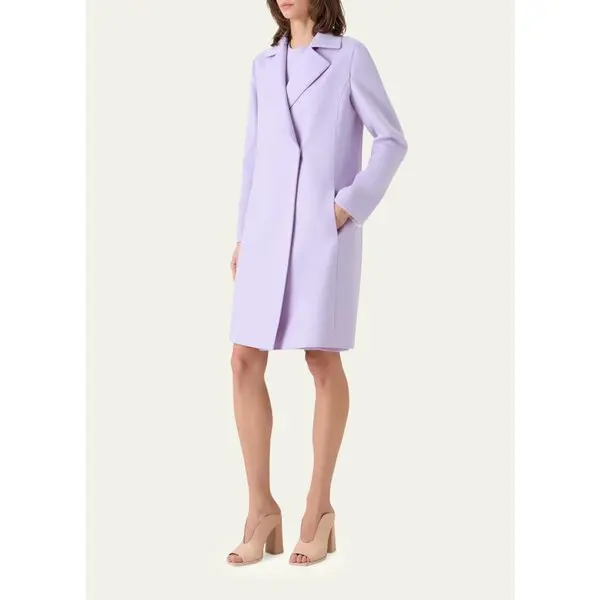 Akris Bera Cashmere-silk Knee-length Coat