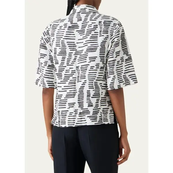 Akris Dance Movets Linen Toile Blouse