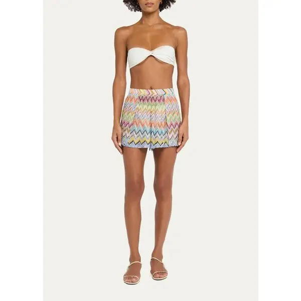 Missoni Zig-zag Lame Shorts Coverup