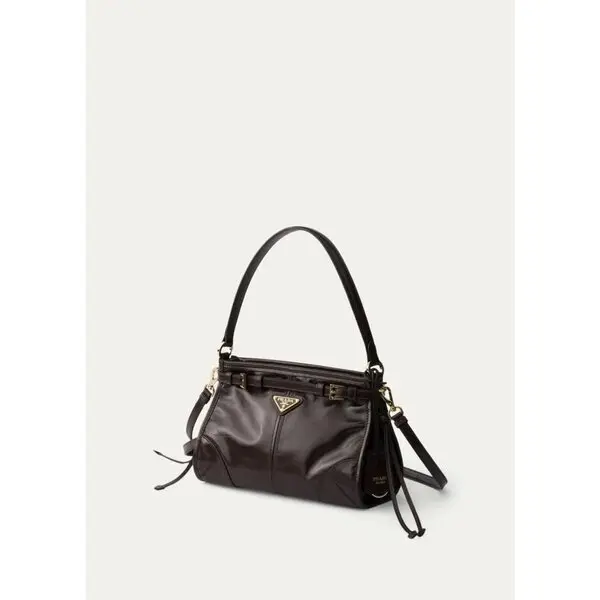 Prada Bonnie Glossy Leather Top-handle Bag - F01d6 Moro