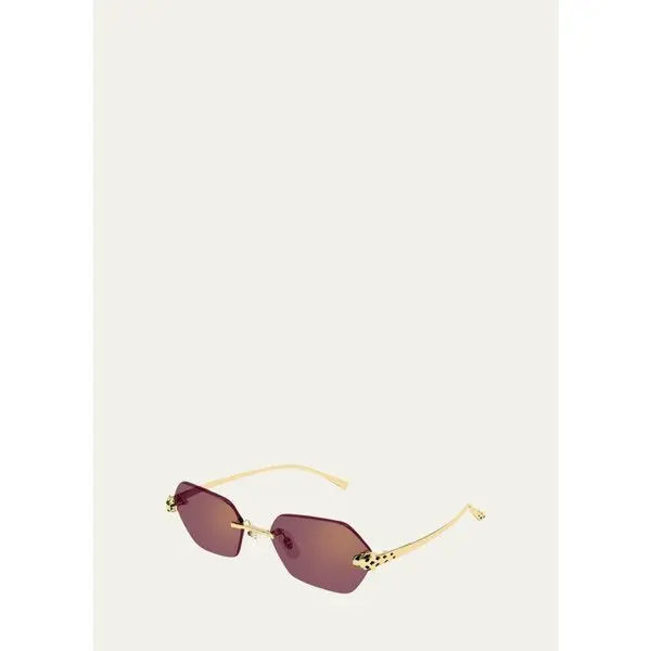 Cartier Panthère De 55mm Geometric Sunglasses