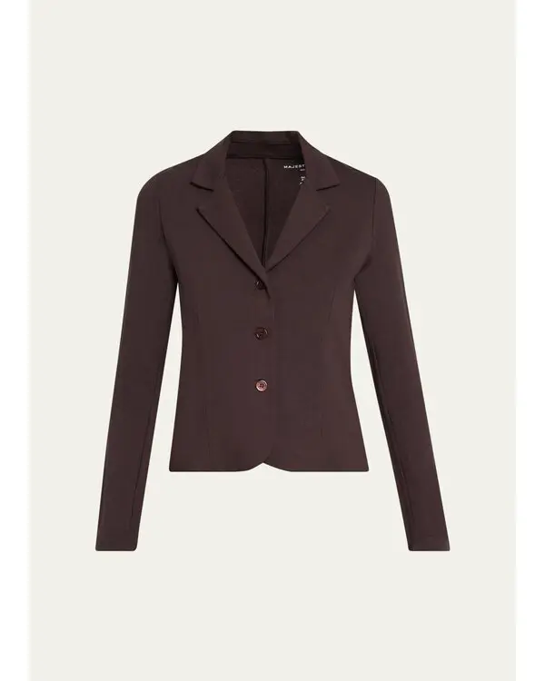 Majestic Filatures Single-breasted French Terry Blazer