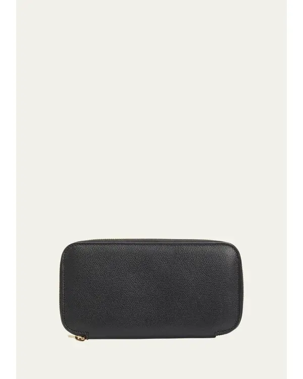 VALEXTRA Portafoglio Leather Zip-around Wallet