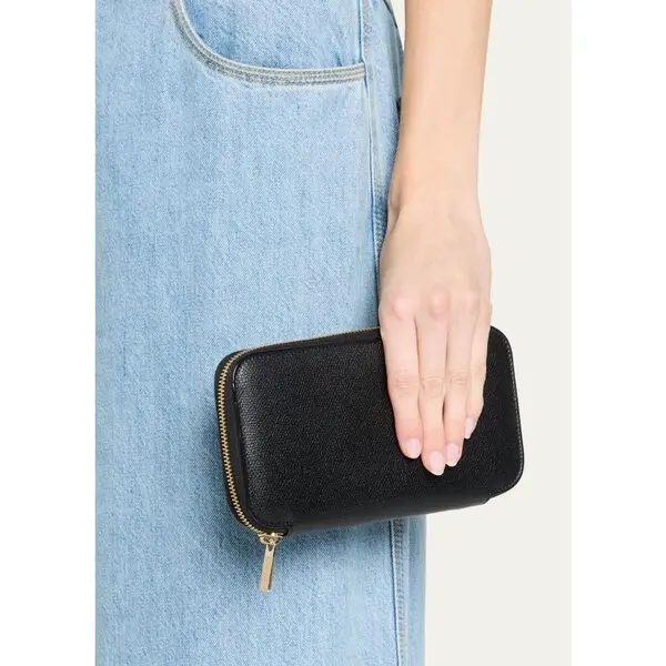VALEXTRA Portafoglio Leather Zip-around Wallet