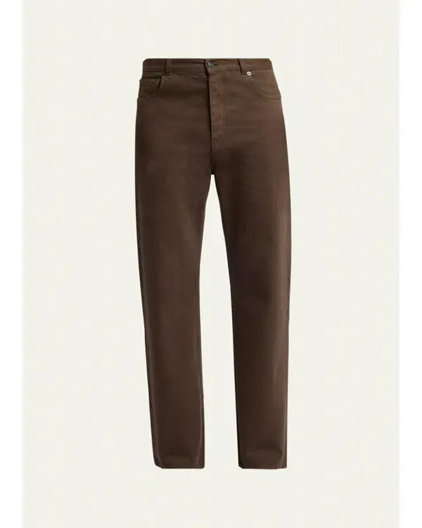 THE ROW Siouxie Gart-dyed Cotton Denim Jeans - Brown Grey