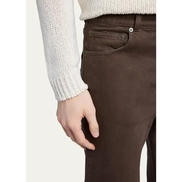 THE ROW Siouxie Gart-dyed Cotton Denim Jeans - Brown Grey