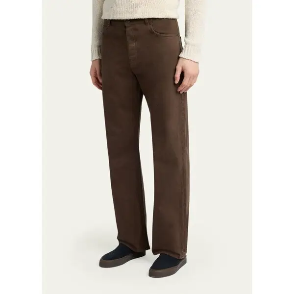 THE ROW Siouxie Gart-dyed Cotton Denim Jeans - Brown Grey