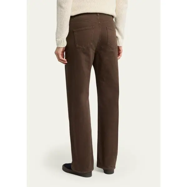 THE ROW Siouxie Gart-dyed Cotton Denim Jeans - Brown Grey