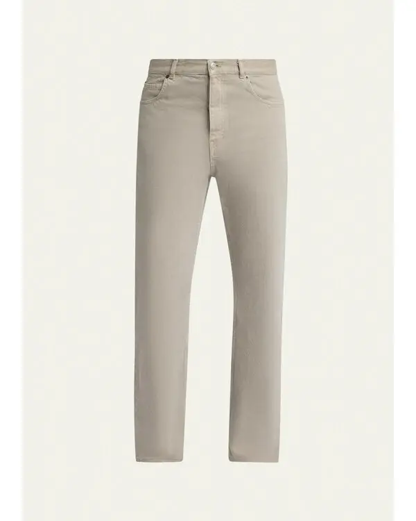 THE ROW Siouxie Gart-dyed Cotton Denim Jeans - Brown Grey