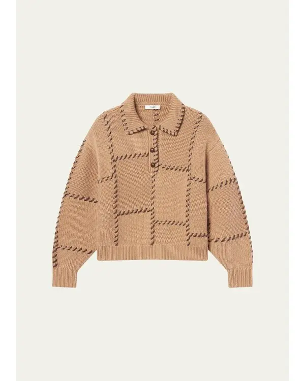 FRAME The Leather Stitch Sweater