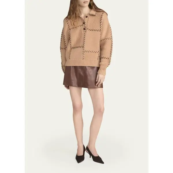 FRAME The Leather Stitch Sweater
