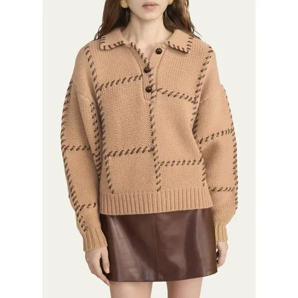 FRAME The Leather Stitch Sweater