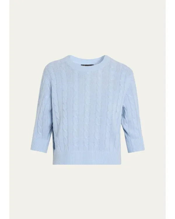 Marc Jacobs Open Back Bow Cable Sweater - Blue Mist