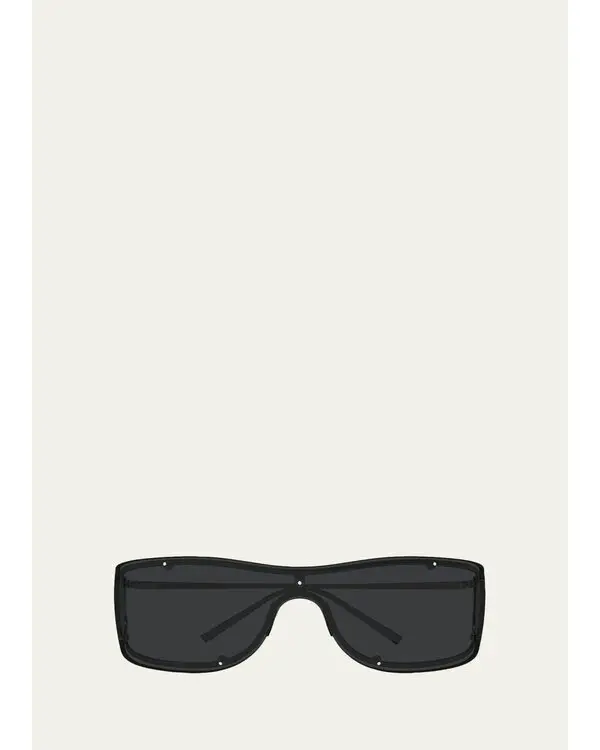 Saint Laurent Sl 807 Rimless Shield Sunglasses - Black