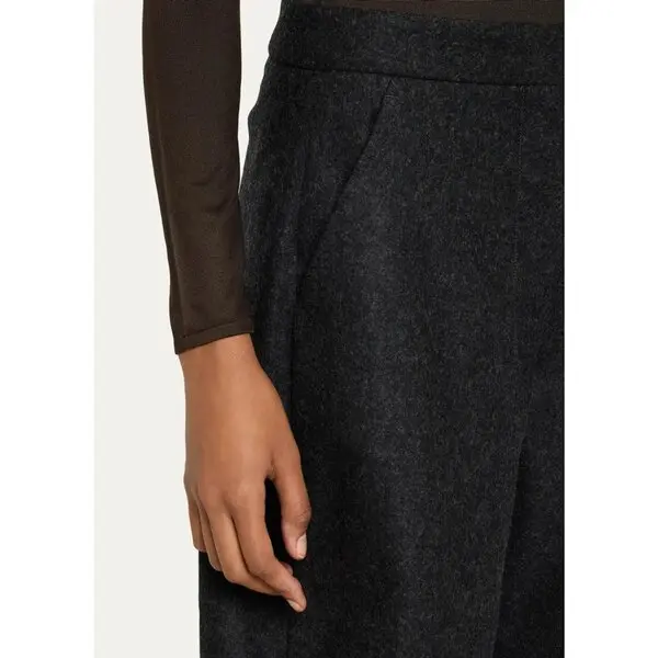 Alaïa Round Wool Barrel-leg Pants