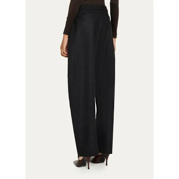 Alaïa Round Wool Barrel-leg Pants
