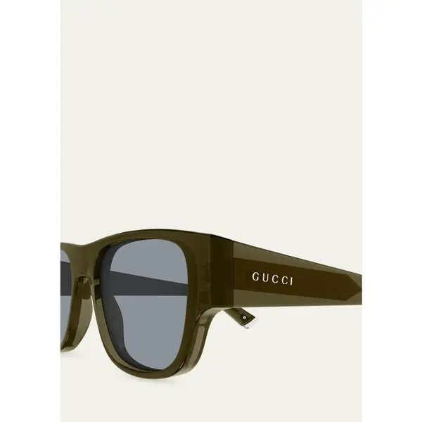 Gucci Gg2073s Acetate And Bio-nylon Rectangle Sunglasses