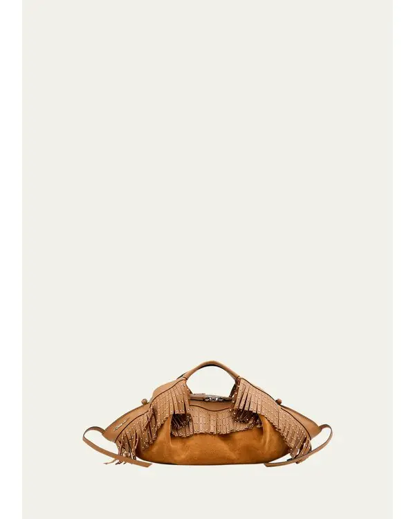 3.1 Phillip Lim Luna Mini Fringe-trim Suede Crossbody Bag