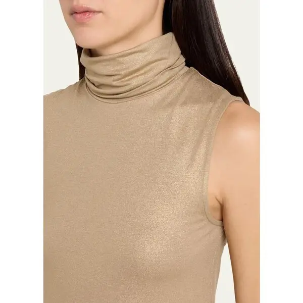 Majestic Filatures Soft Touch Shimmer Turtleneck Tank