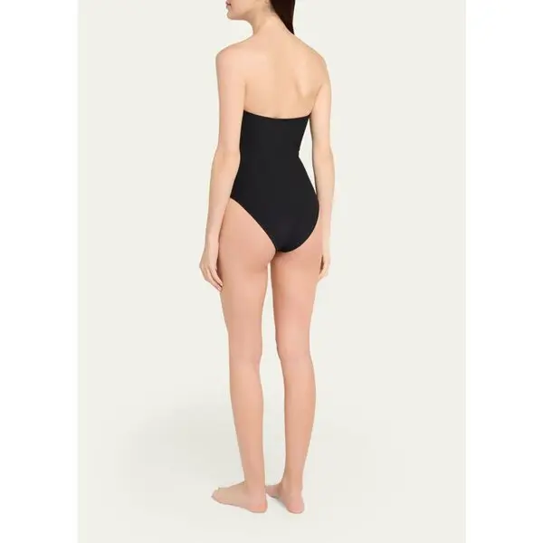 TOTEME Ribbed Strapless One-piece Swimsuit