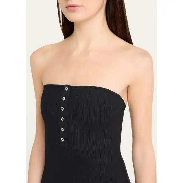 TOTEME Ribbed Strapless One-piece Swimsuit